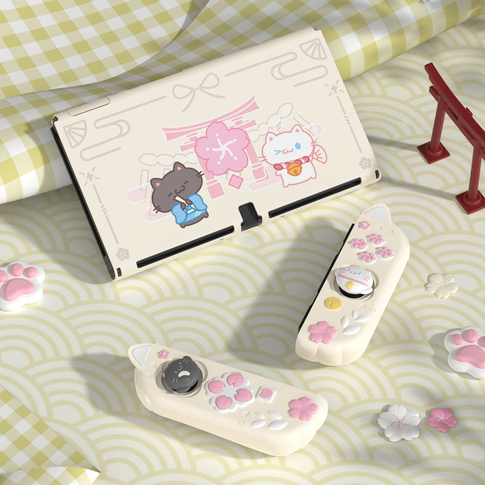 PlayVital Cherry Blossoms Kitten Dockable Hard Shell Protective Case w