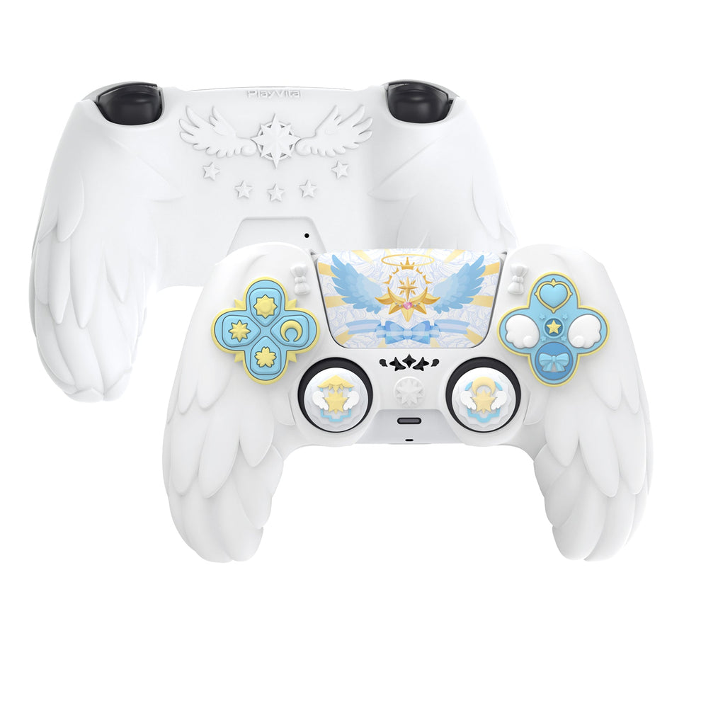 PlayVital Magic Wings Silicone Cover Skin for PS5 Controller with Thum