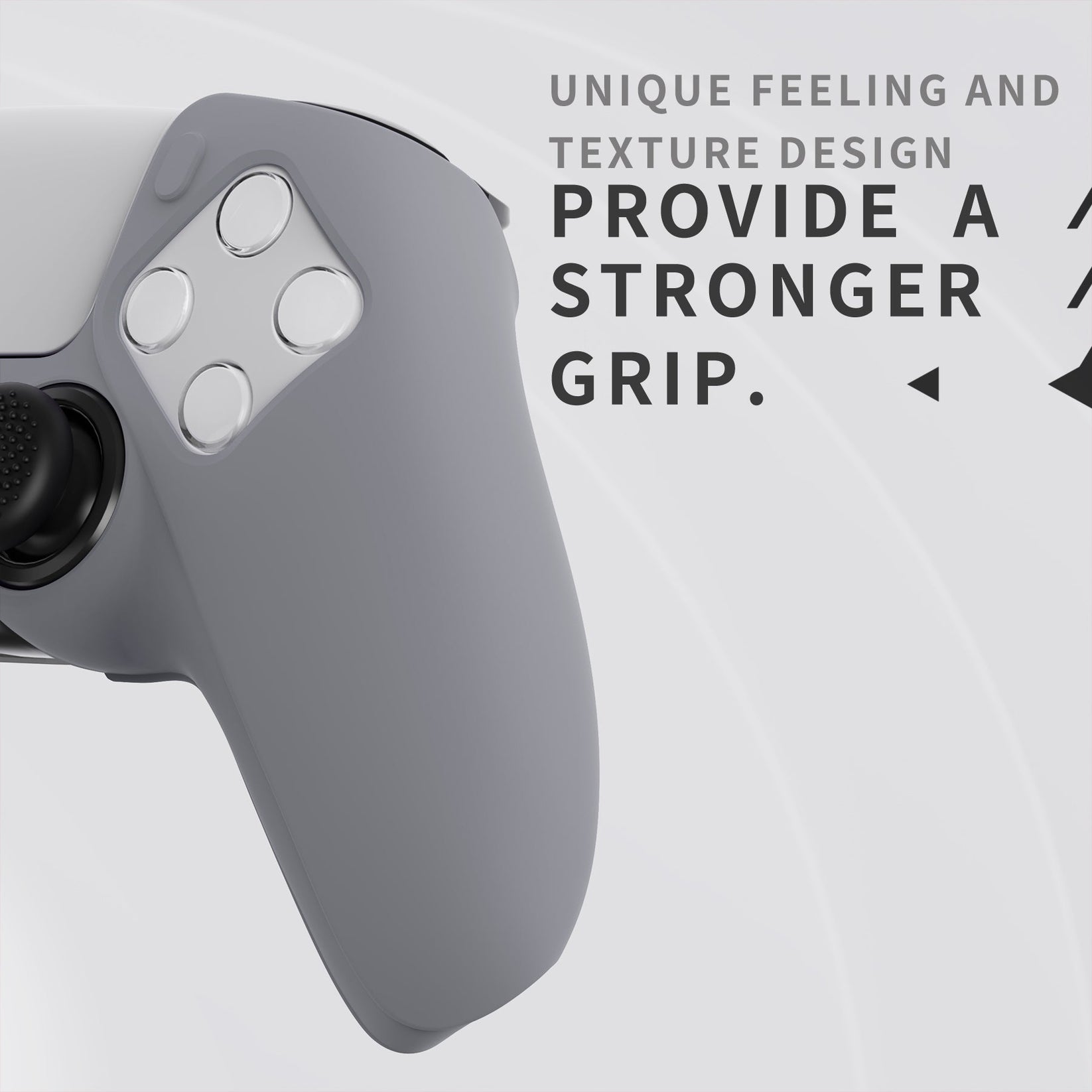 PlayVital PS5 Wireless Controller Clear White Silicone Cover Skin ...