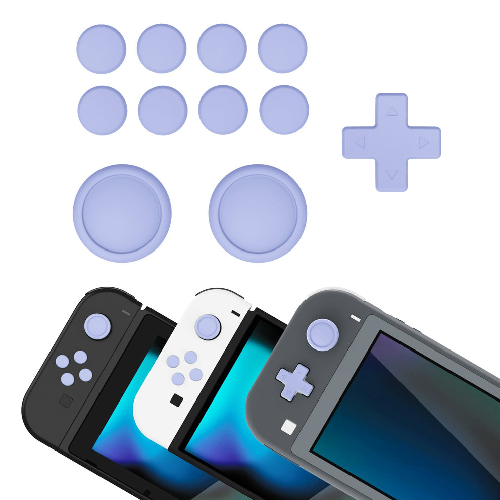 PlayVital Silicone Button Covers and Thumb Grip Set for Nintendo Switc